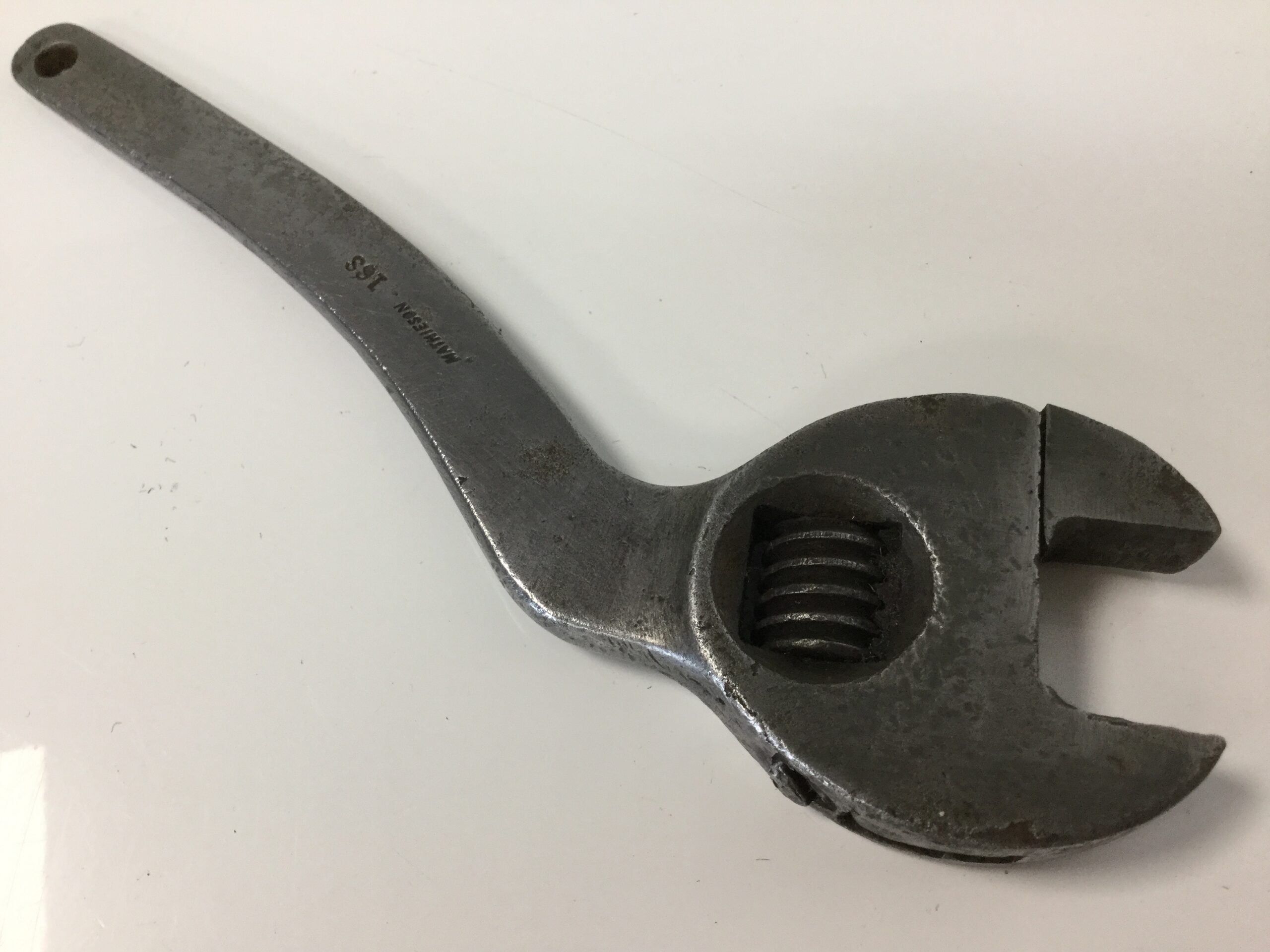 Rare MATHIESON #16S Adjustable Cranked Spanner. (16124) - Old School Tools